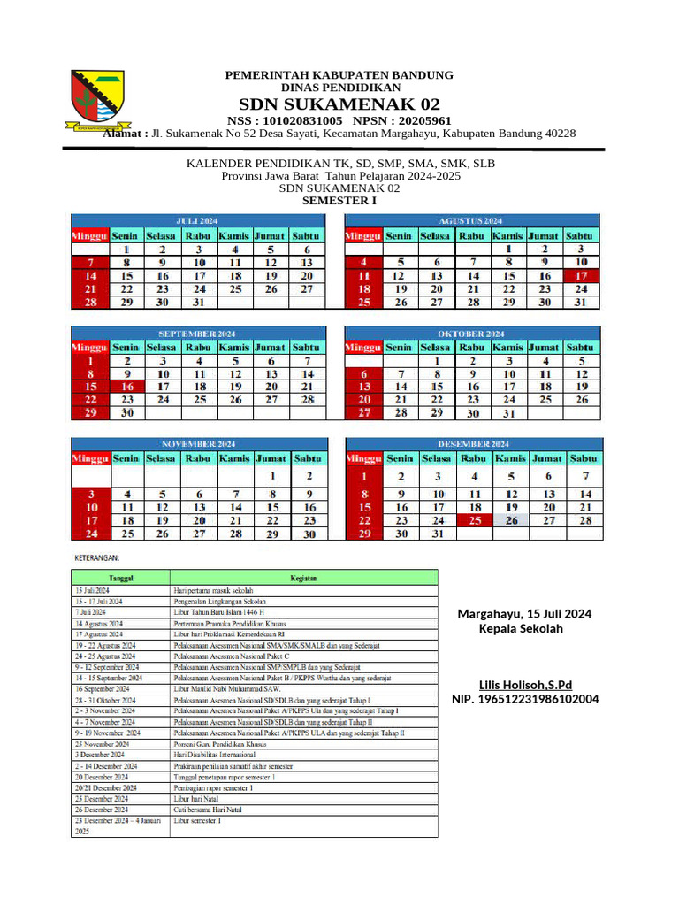 Kaldik 2024-2025 | PDF