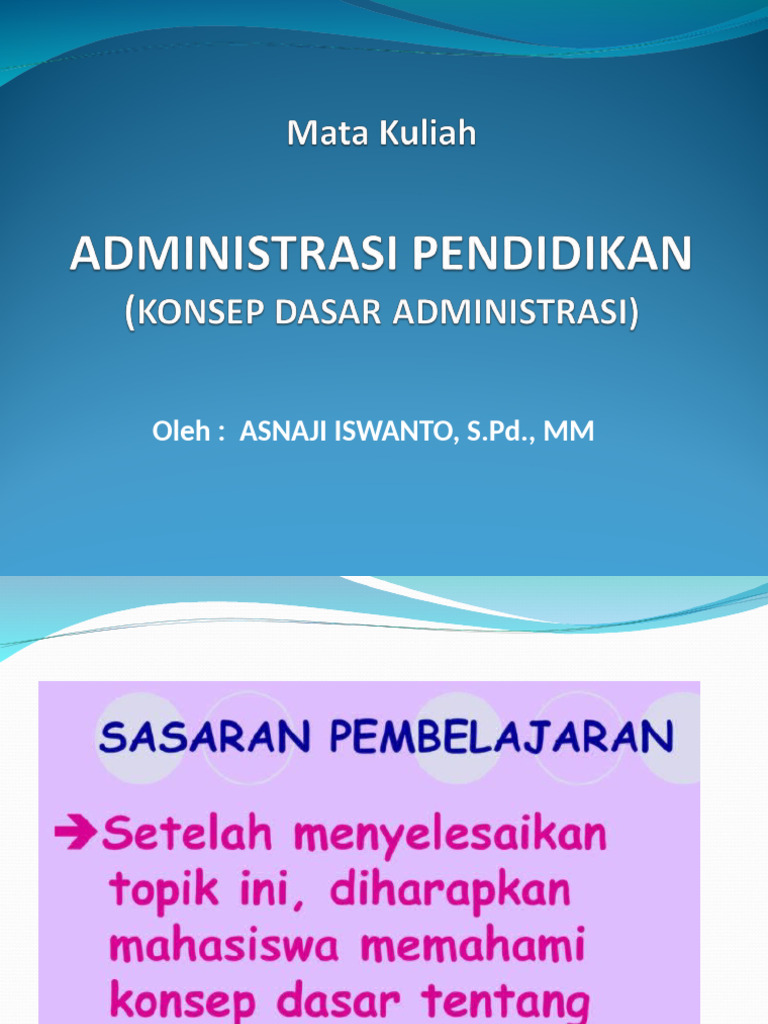 Administrasi Pendidikan | PDF