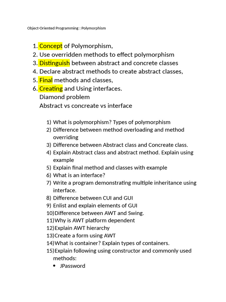 Questions UNIT1 | PDF