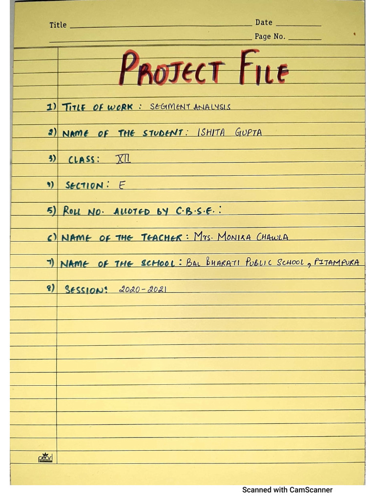 ishita gupta_12e_acc project - ISHITA GUPTA 207128 | PDF