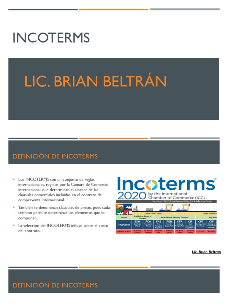 Incoterms. | PDF