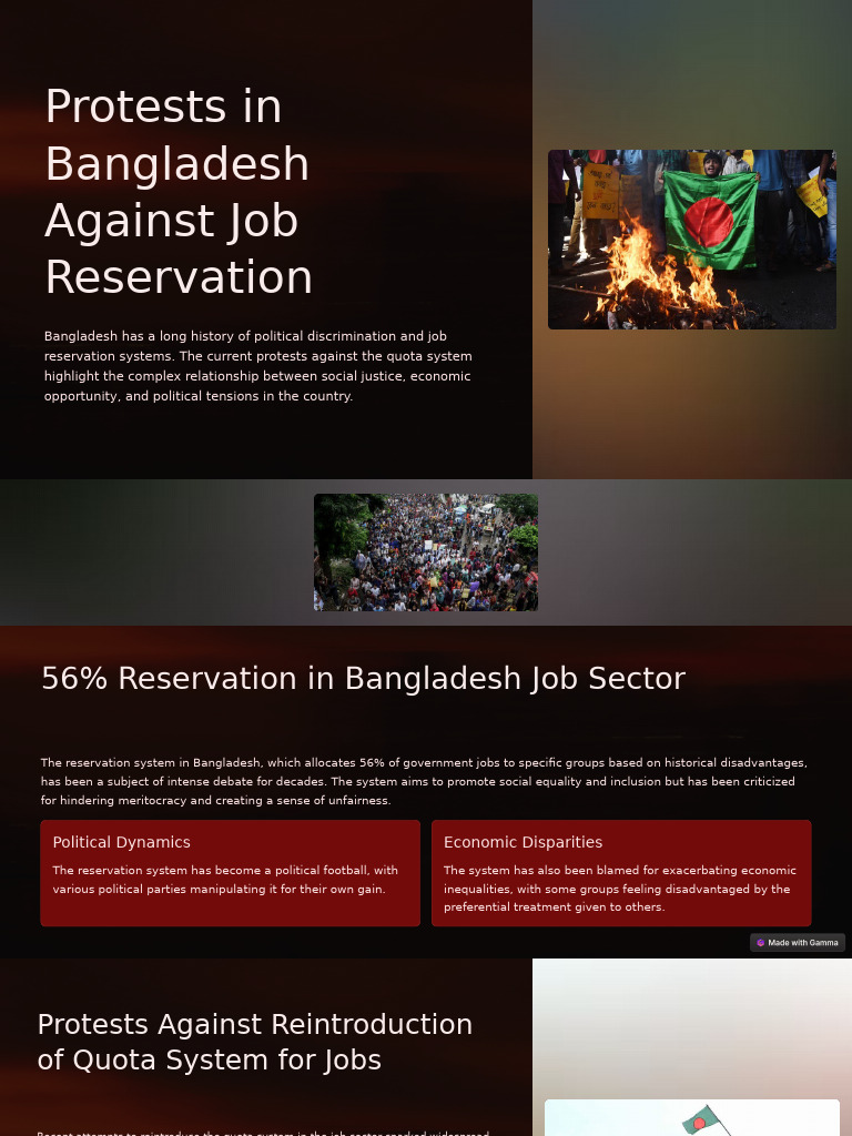 Protests in Bangladesh Against Job Reservation | PDF | Economic ...