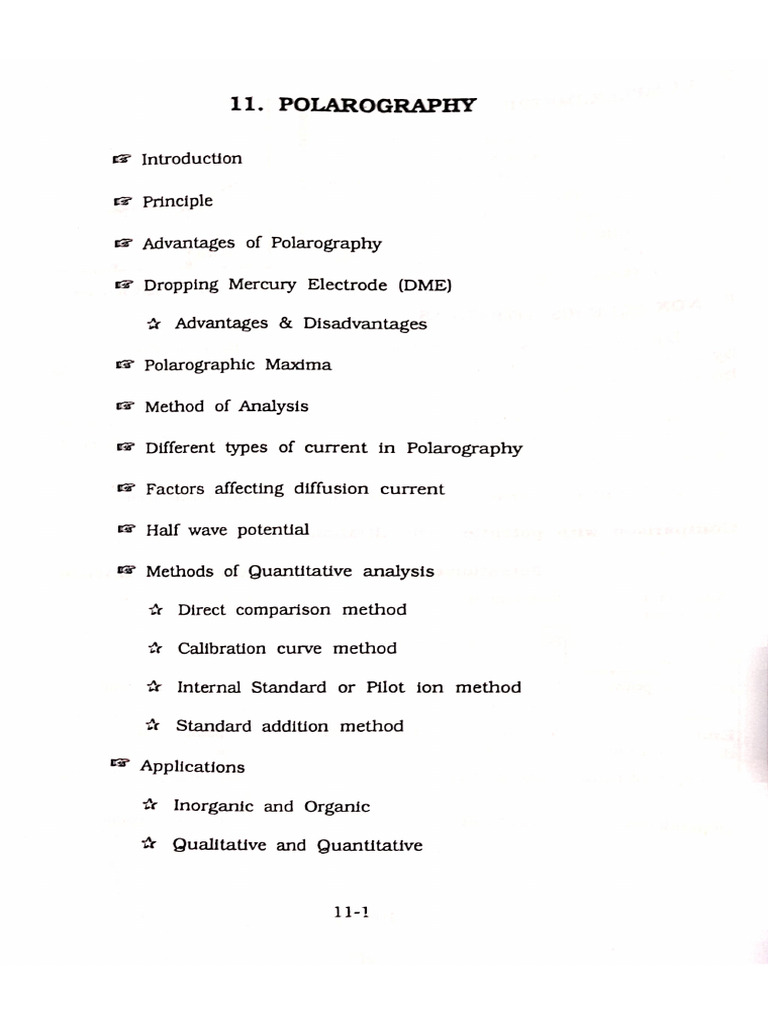 Polarography Analysis | PDF