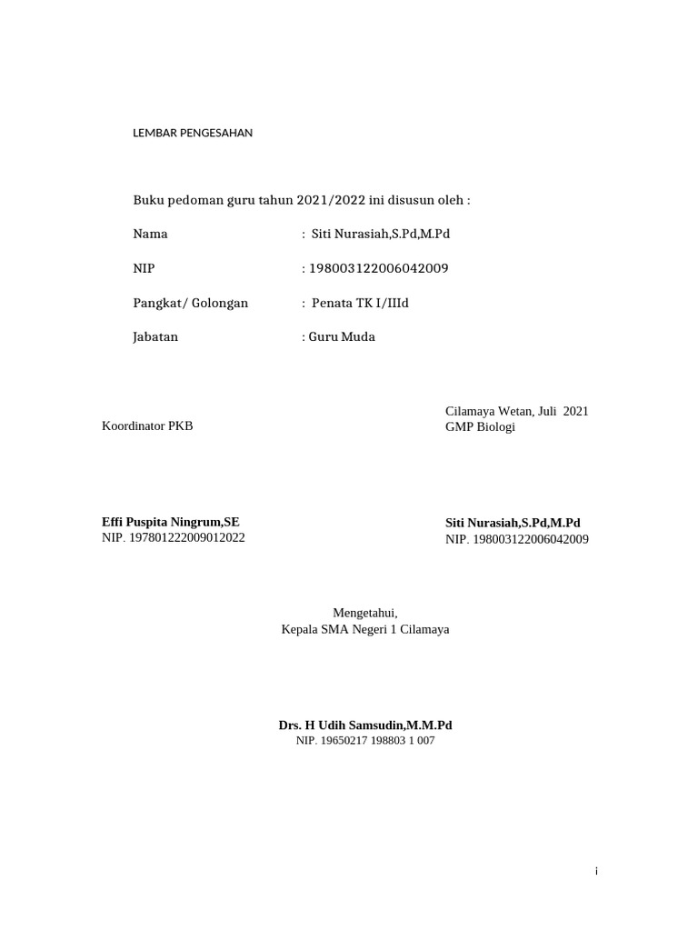 Buku Pedoman Guru 2023 | PDF