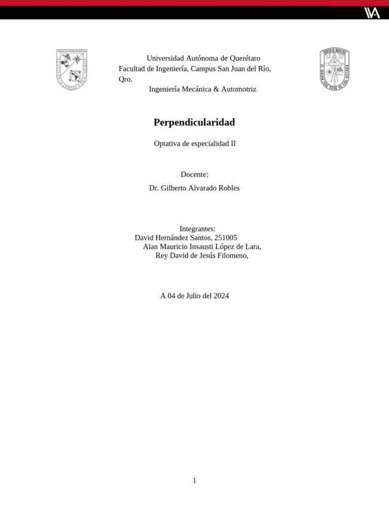 Perpendicularidad | PDF