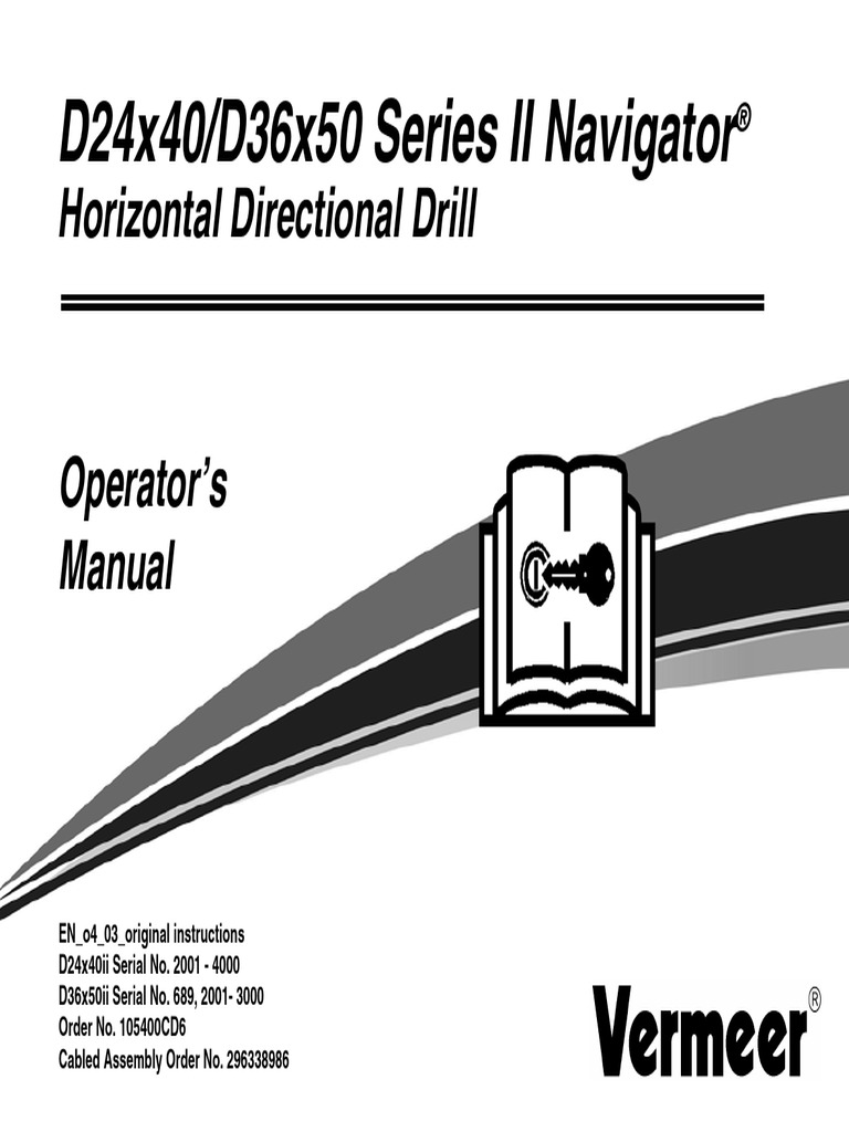 24x40 & 36x50 Vermeer operators manual Series II | PDF