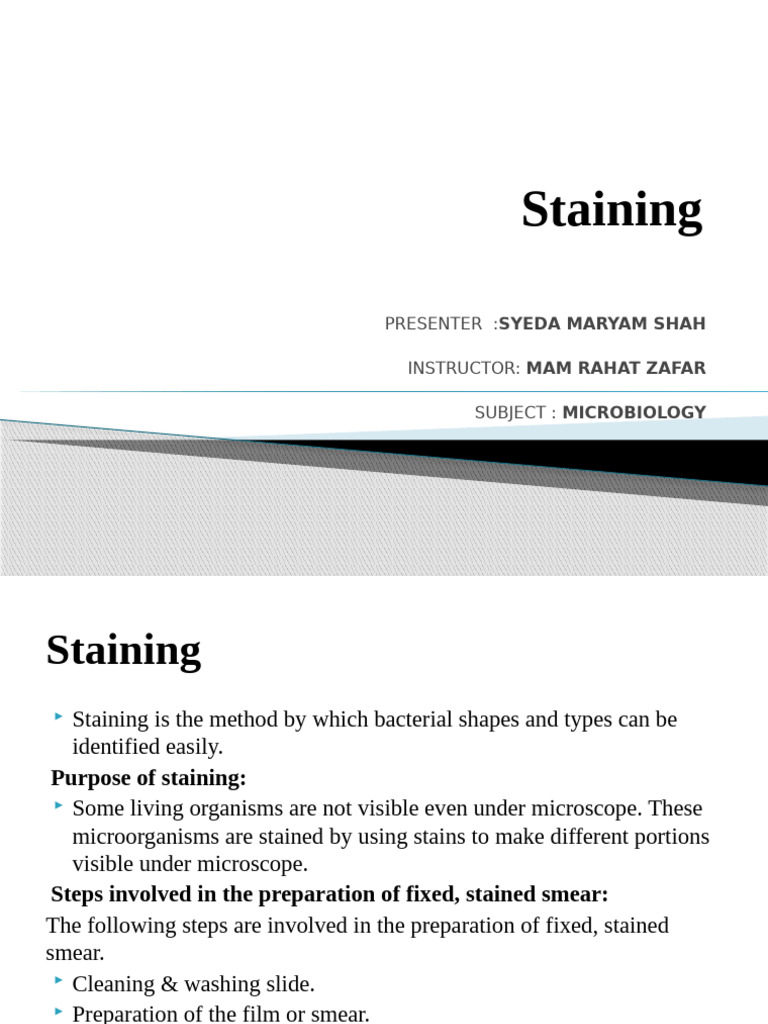 Staining | PDF