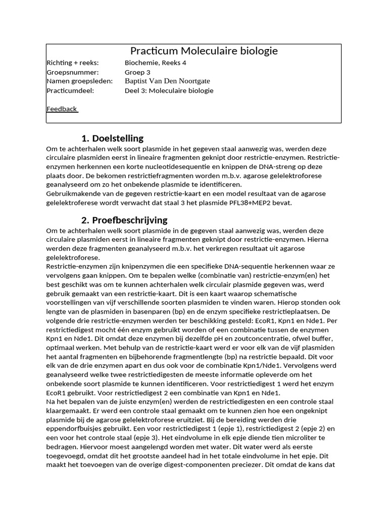 Verslag Practicum 1, Deel 3 Reeks 4 Nummer 2 | PDF