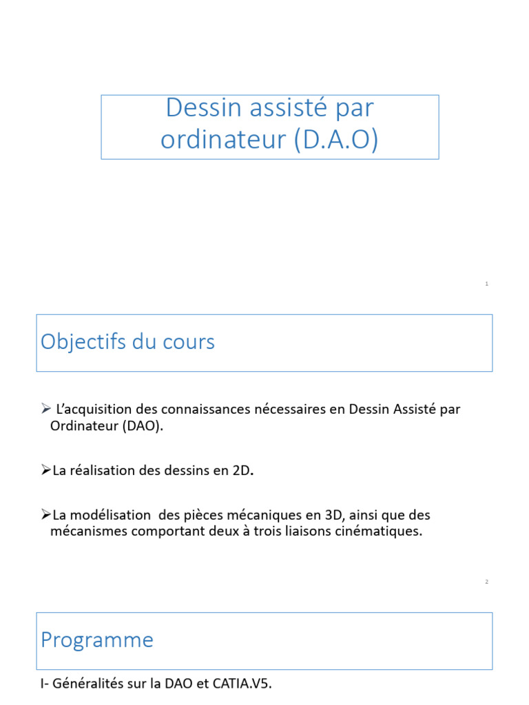 Cours DAO Chapitre 1 | PDF Cours DAO Chapitre 1 | PDF