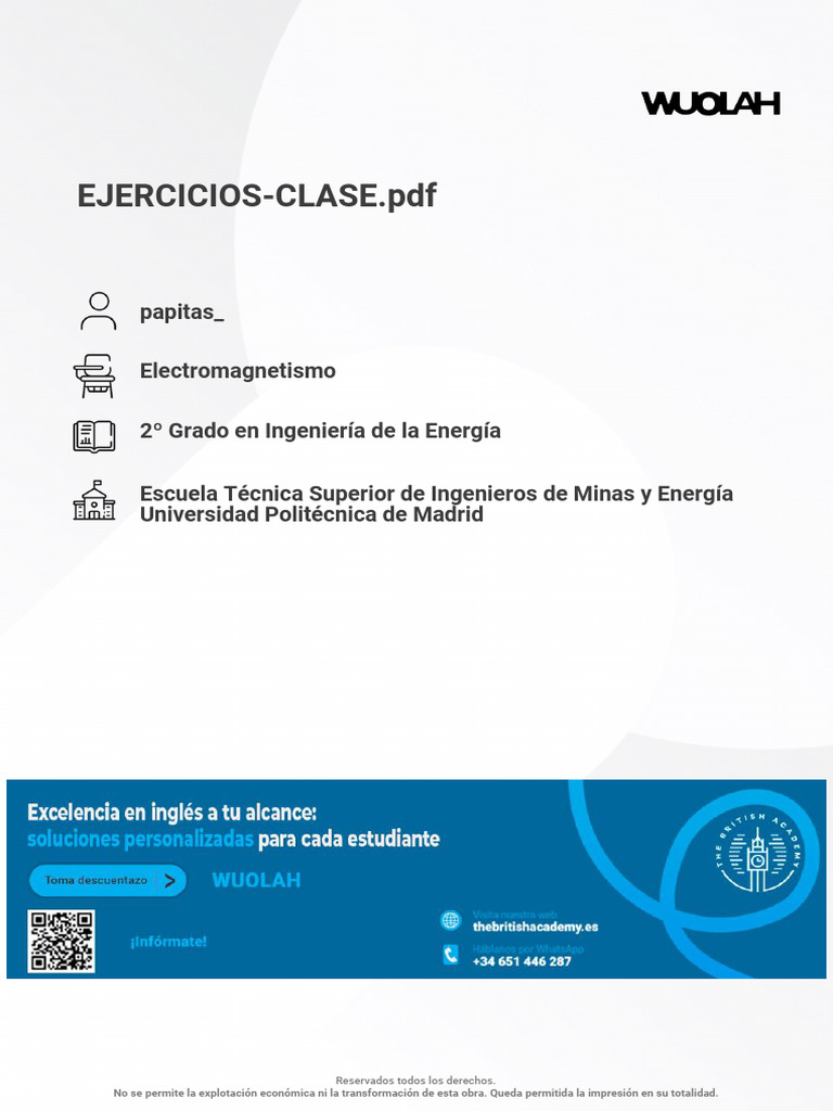 Wuolah Free EJERCICIOS CLASE | PDF