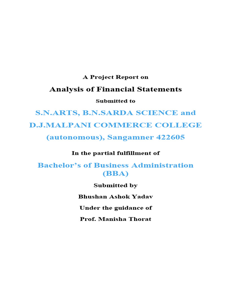 Financial Analysis | PDF