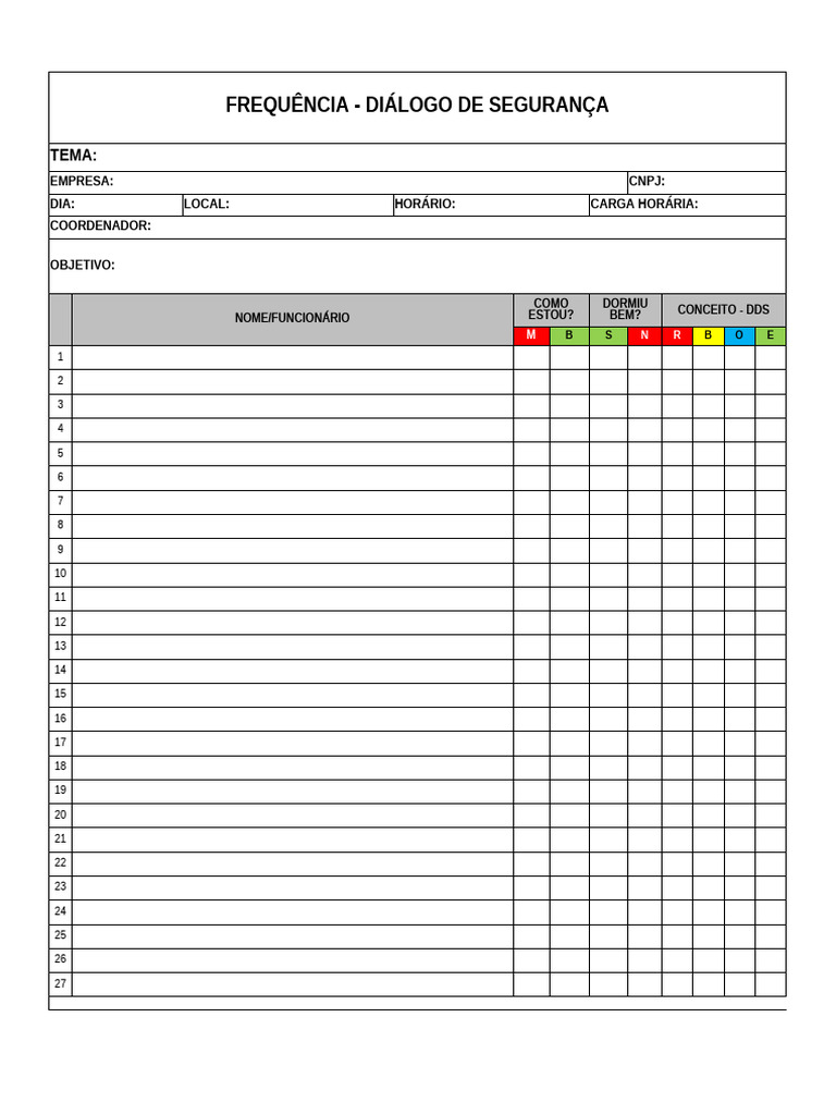 Planilha de Frequência para DDS | PDF