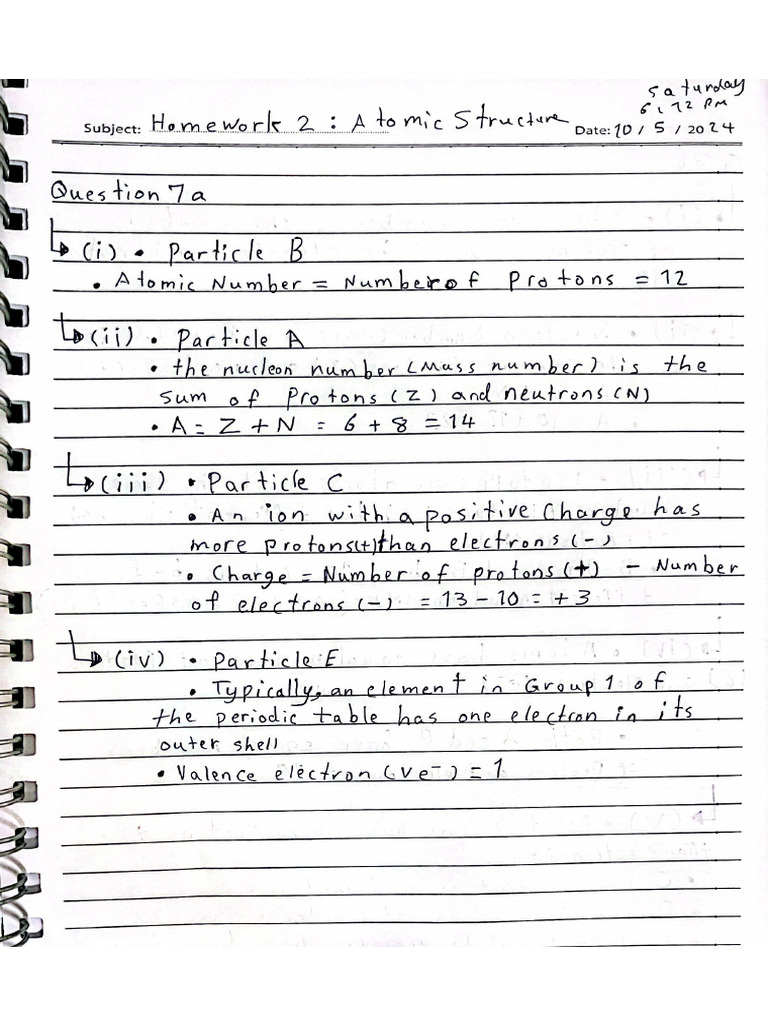 Homework Atomic Structure 2 | PDF