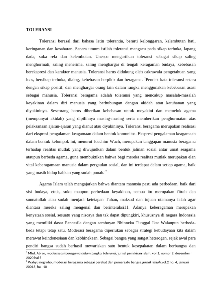 Jurnal Toleransi UAS | PDF