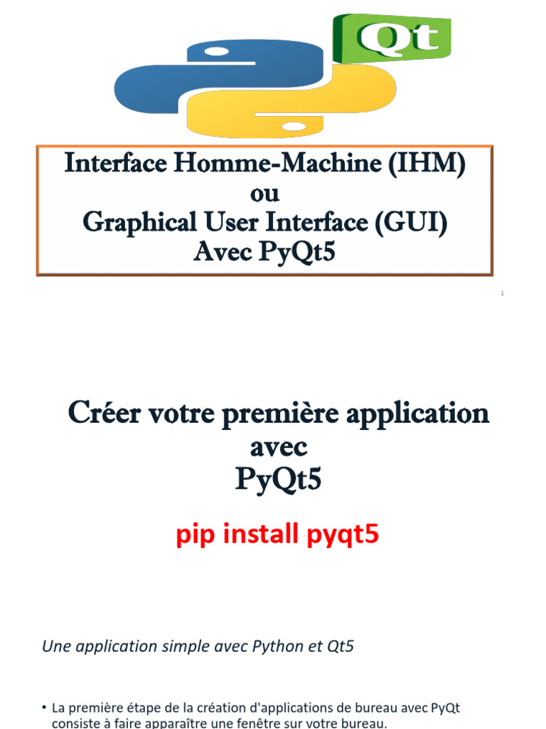 01 IHM PyQT5 NotionsFondamentales-2 | PDF