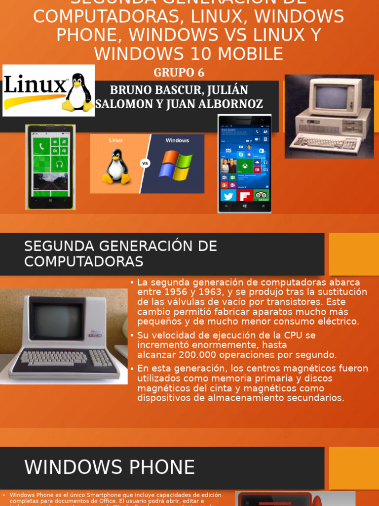 Segunda Generación de Computadoras, Linux, Windows | PDF