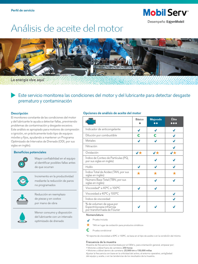 Analisis de Aceite | PDF | Petróleo | Rodamiento (Mecánico)