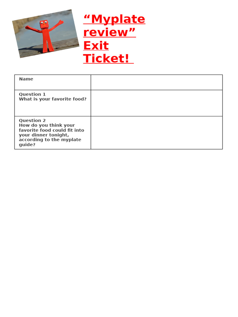 Exit Ticket | PDF