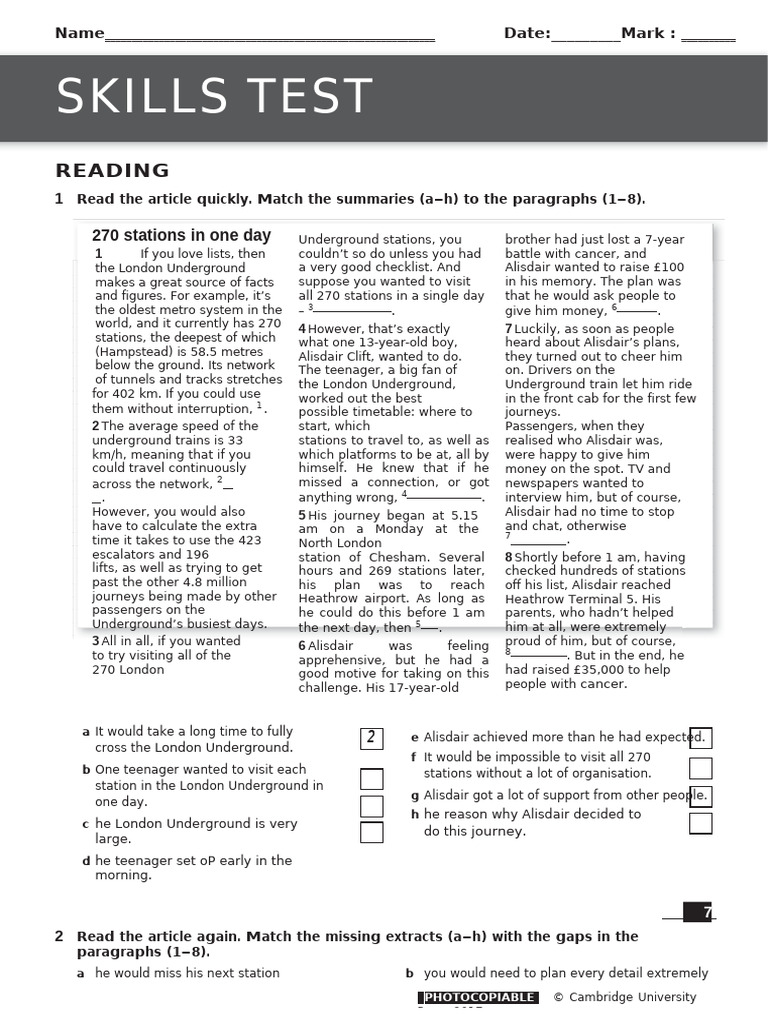 Writing Test 4º ESO - Unit 08 | PDF