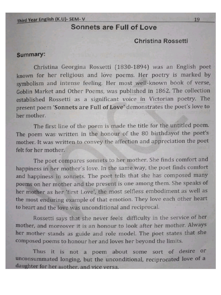 Sonnets Are Full of Love | PDF