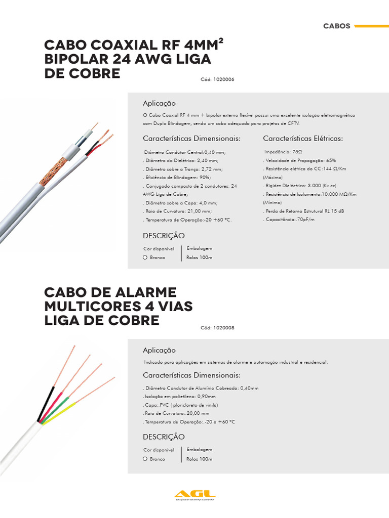 DATASHEET - Cabos | PDF