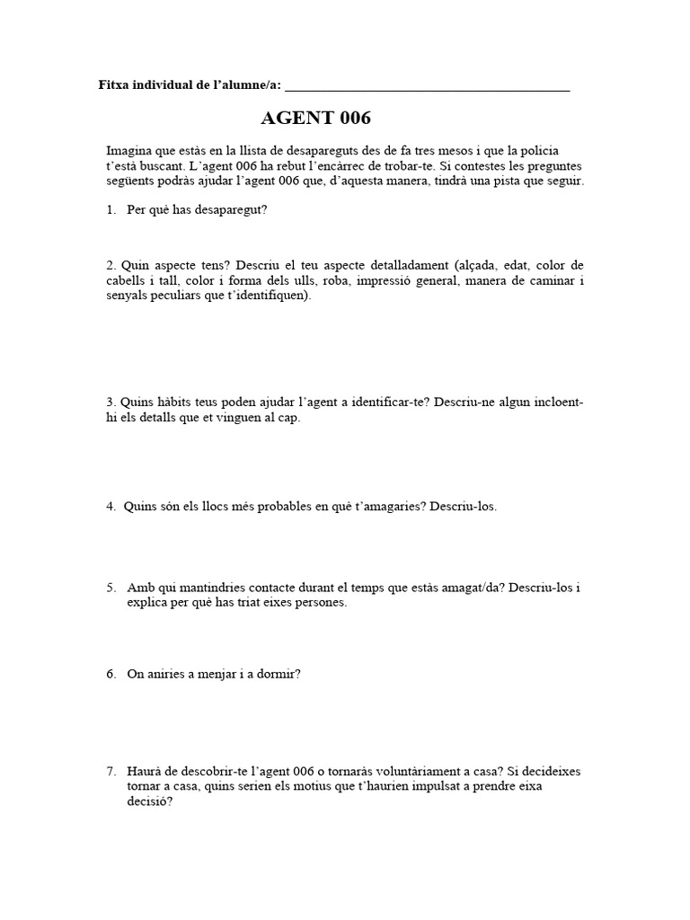 agent 006 | PDF