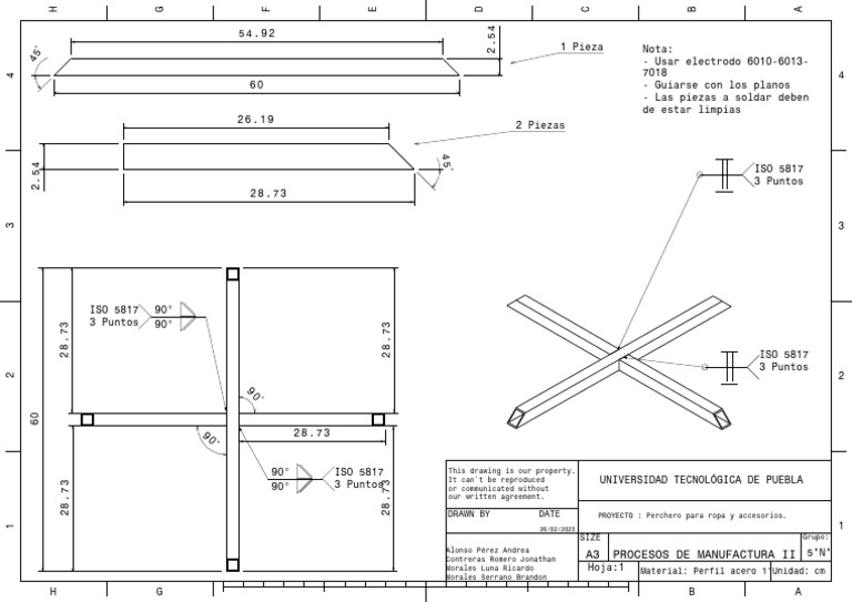 Plano de Base Perchero | PDF