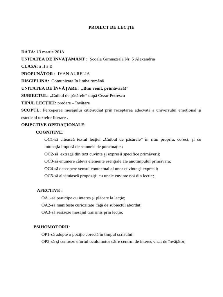 Proiect LB Romana | PDF