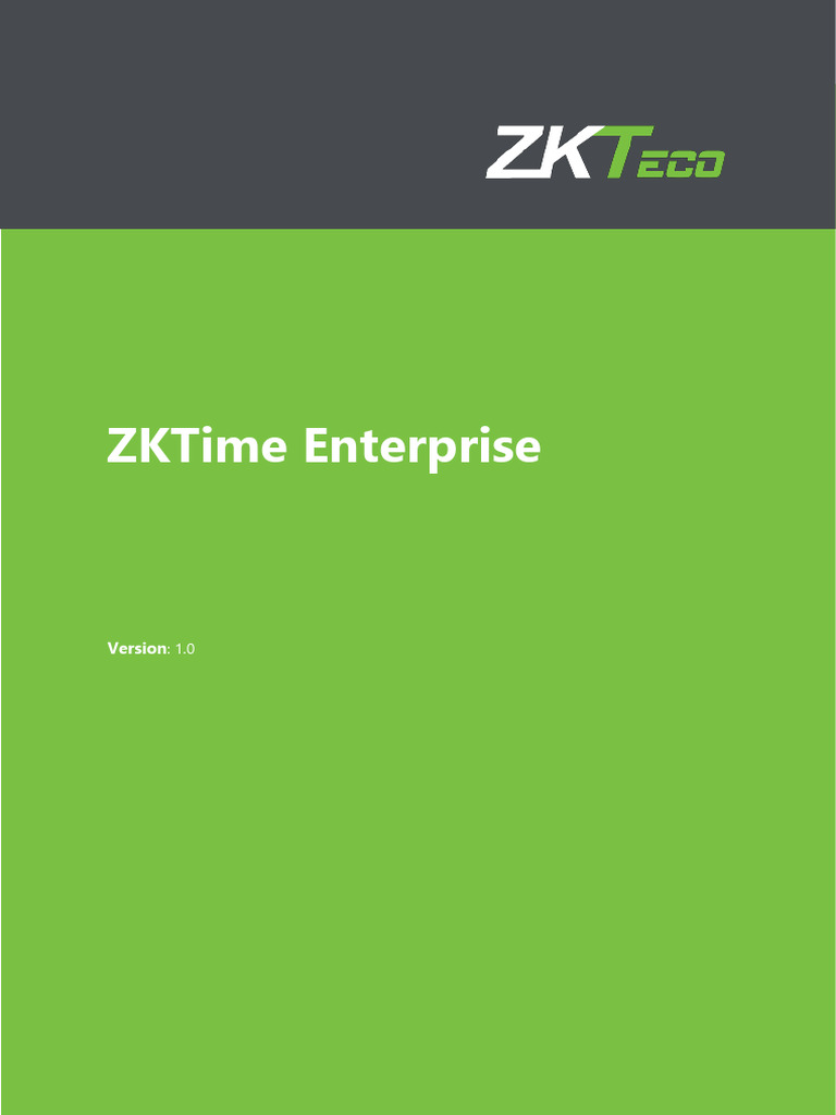 Manual ZKTime Enterprise - NEW VERSION | PDF