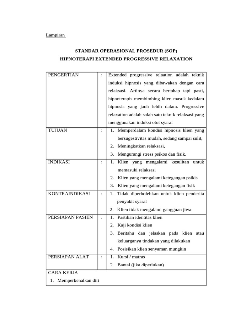 Lampiran. SOP Fix | PDF