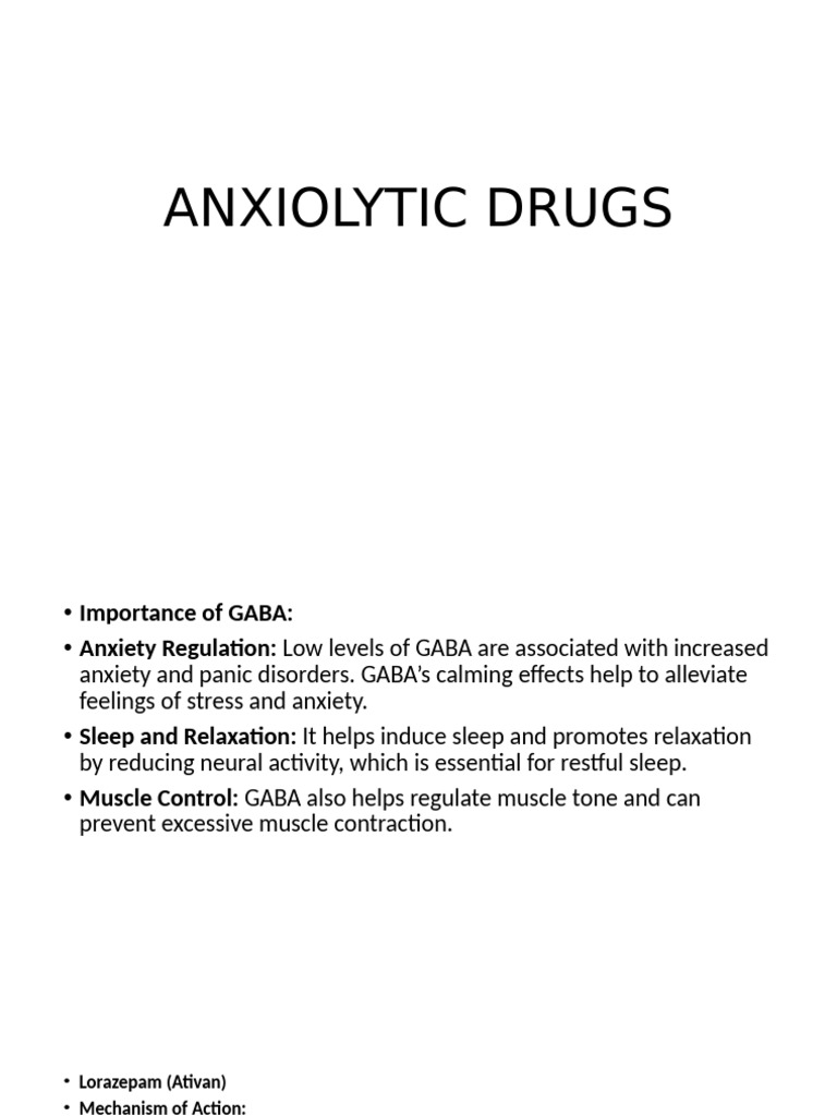 Anxiolytic Drugs | PDF