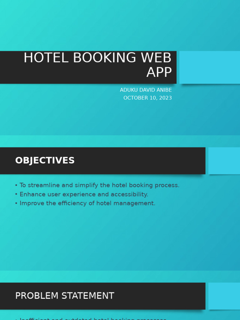 Hotel Booking Web App | PDF