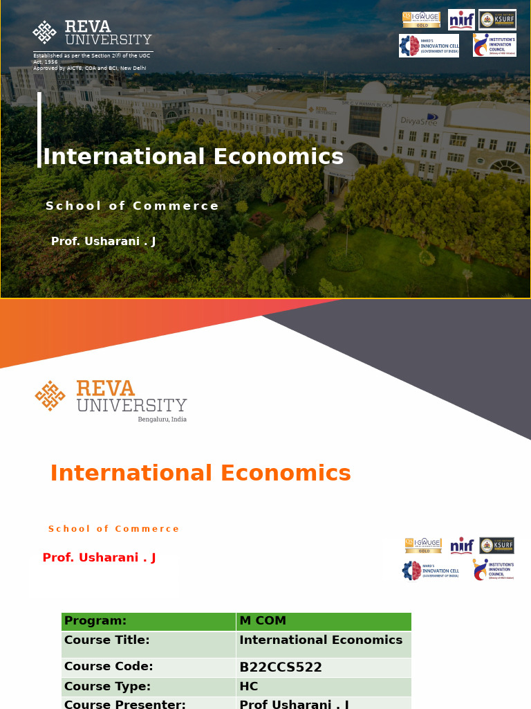 International Economics Overview | PDF | Free Trade | Business