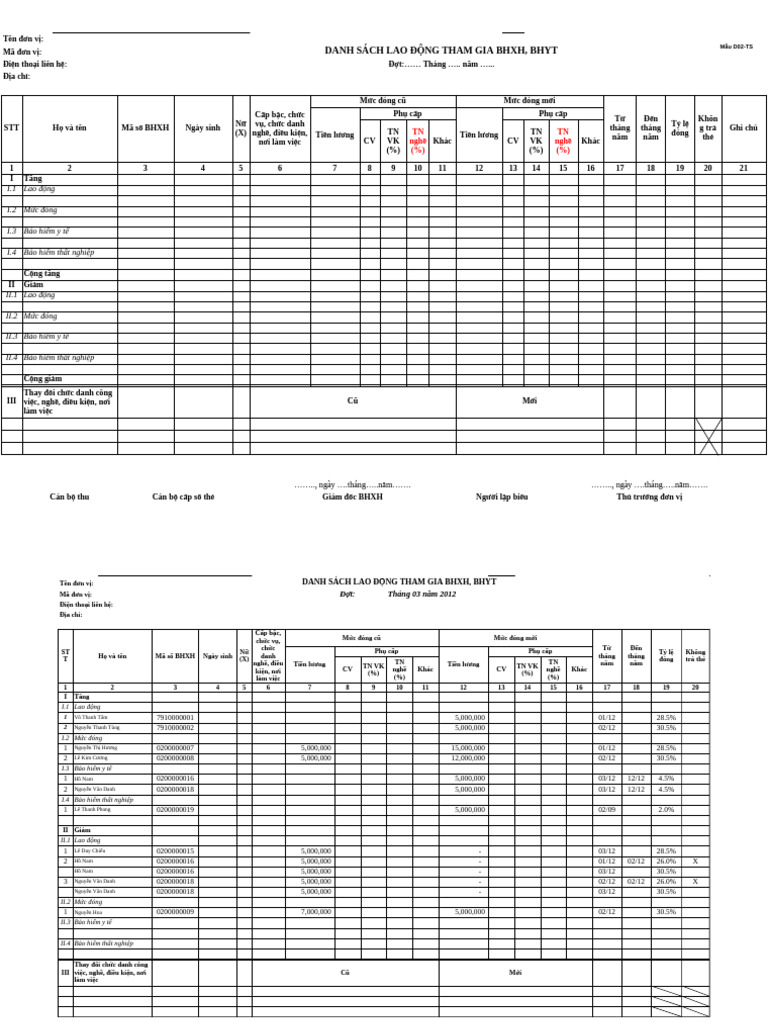 Mau D02-TS, D02b-TS Cong Thuc F3 | PDF