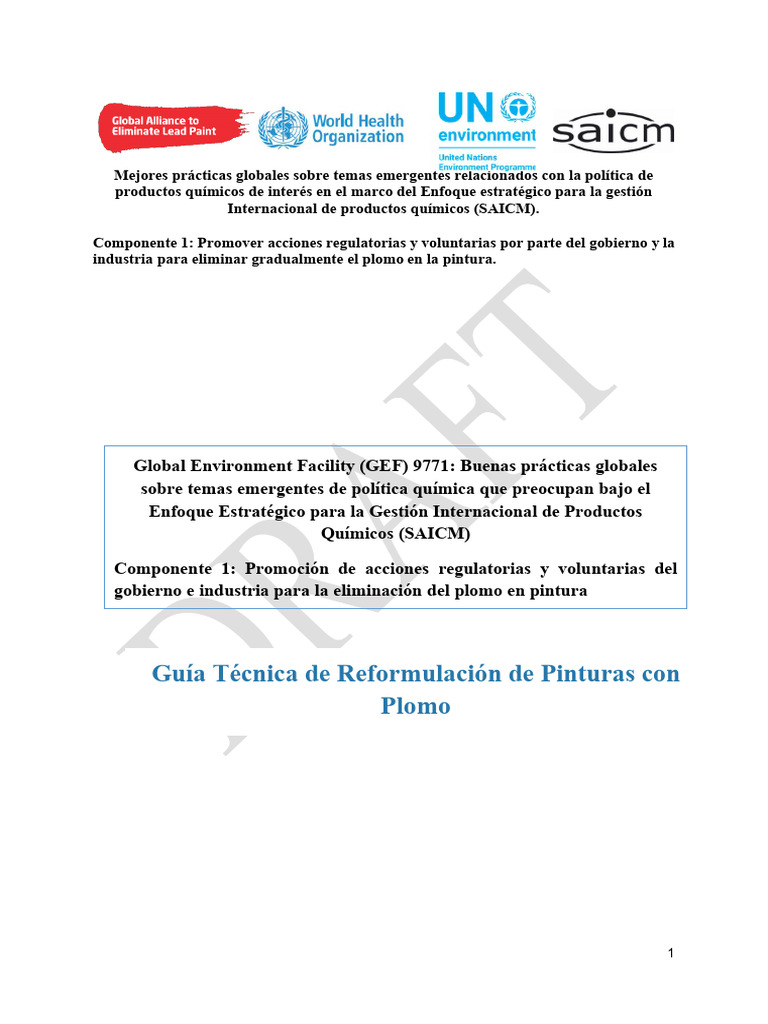 Guia-Tecnica Reformulacion Pinturas Con Plomo | PDF