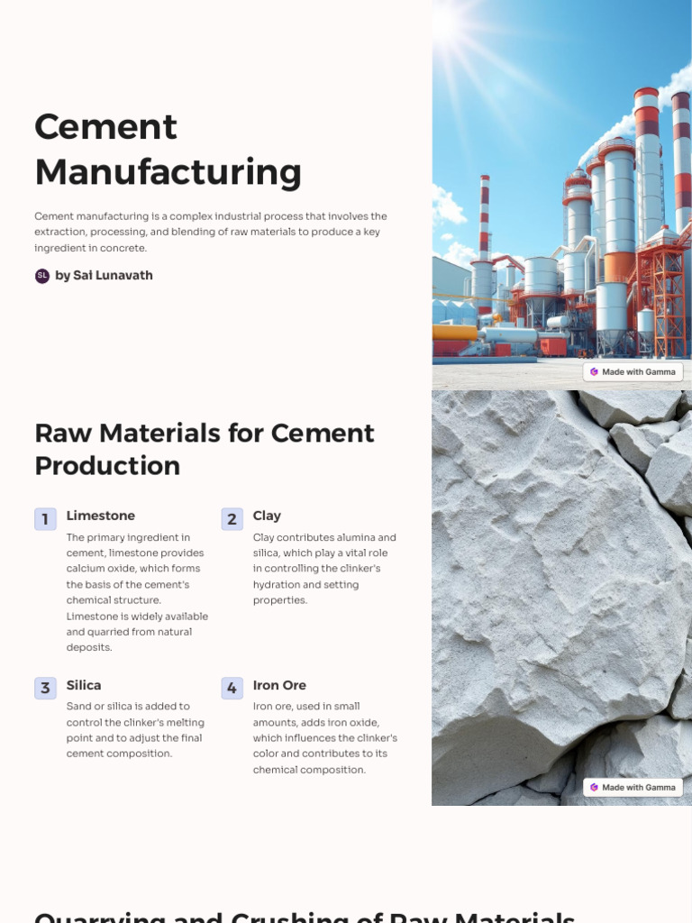 Cement Manufacturing | PDF | Cement | Industrial Processes