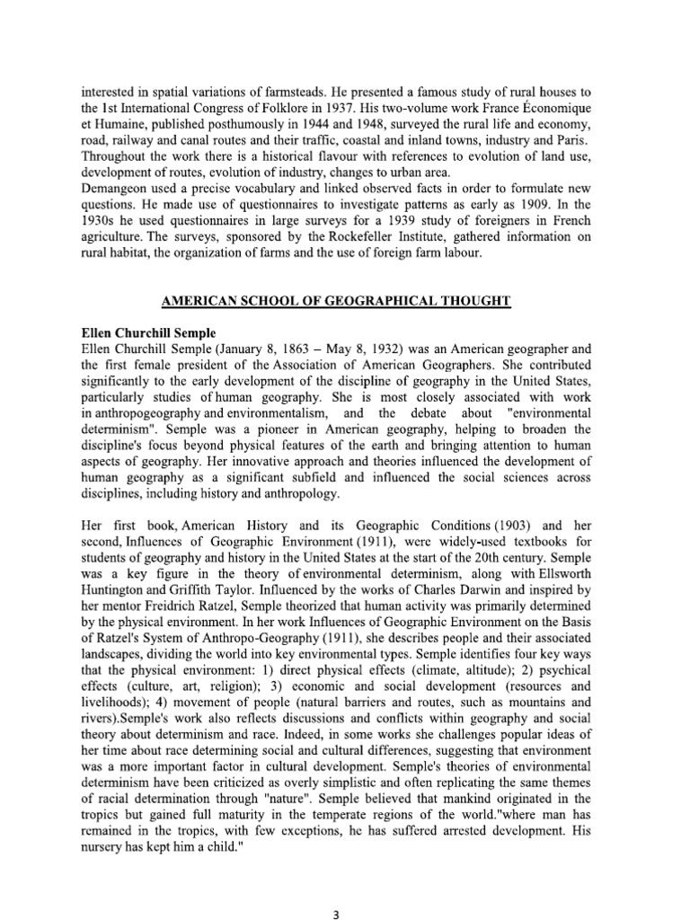 Evolution of Geographic Thought in USA 2 | PDF