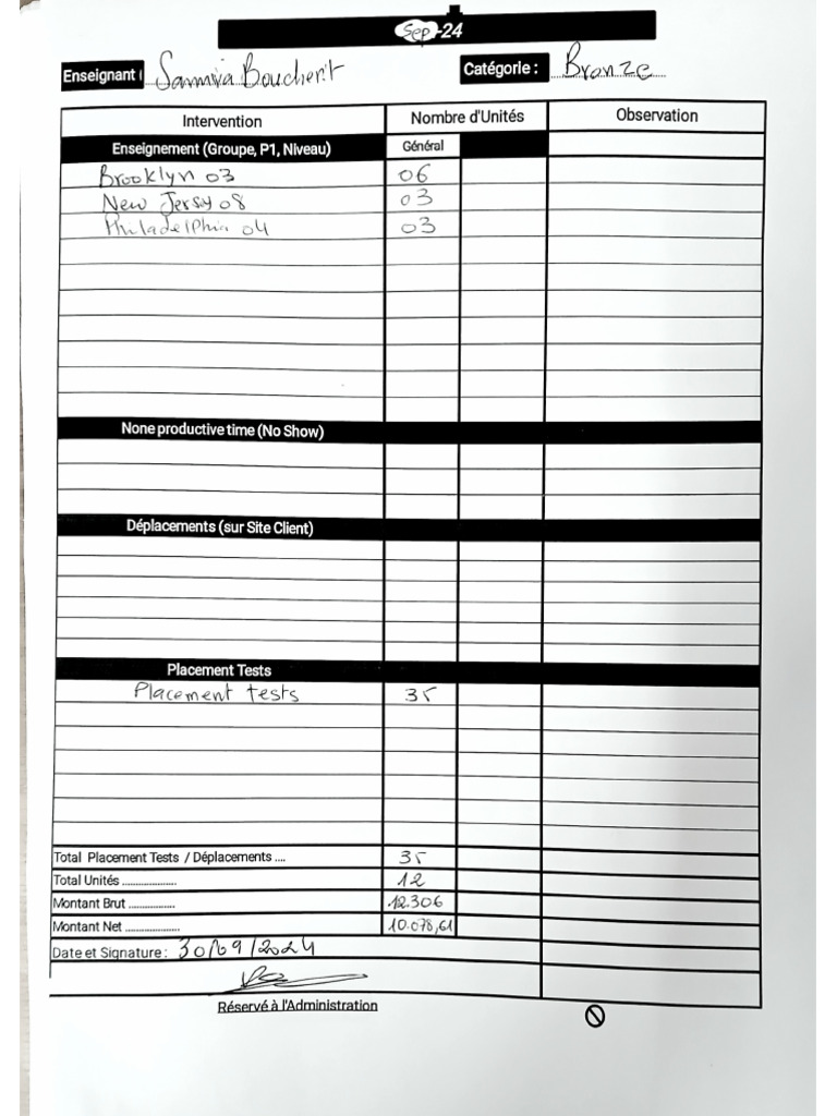 Payroll Sep 2024 Samira | PDF