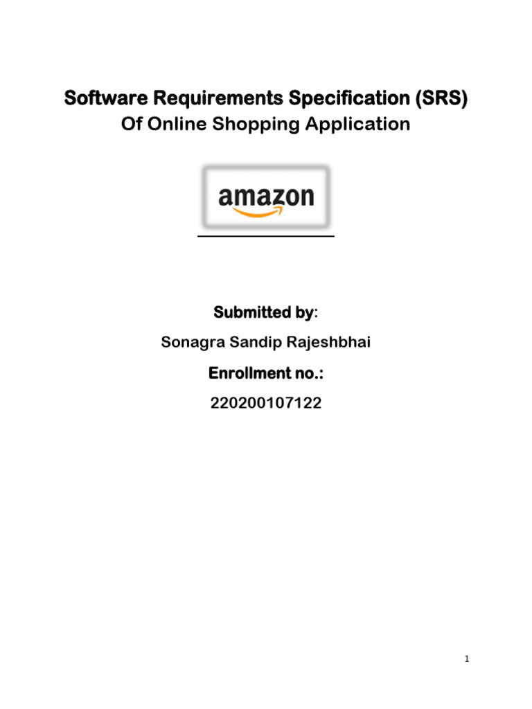 Software Requirements Specification (SRS) | PDF