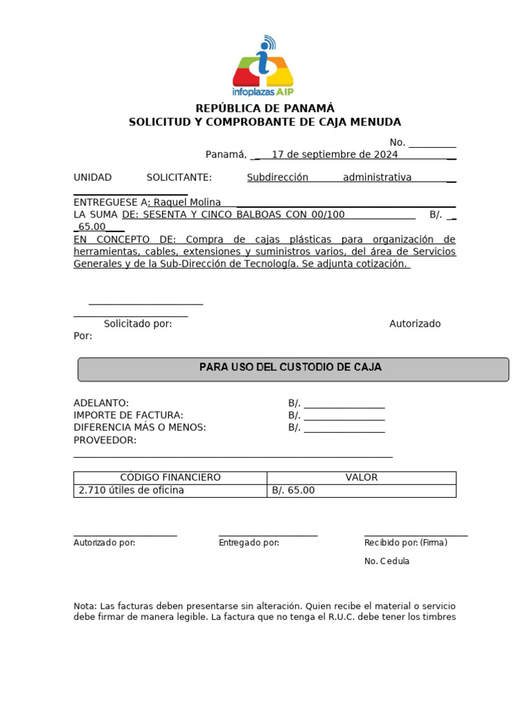 Caja Menuda de Coja de Cajas Plasticas | PDF