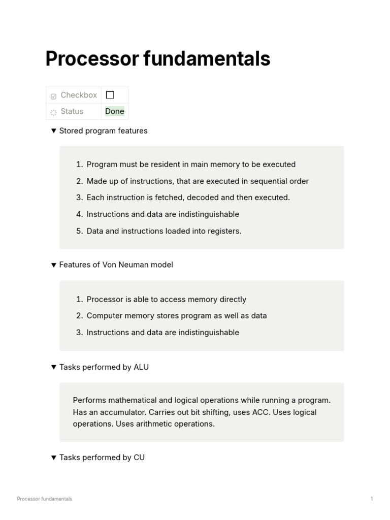 Processor Fundamentals | PDF