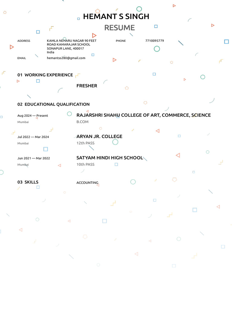 Hemant S Singh - Resume | PDF