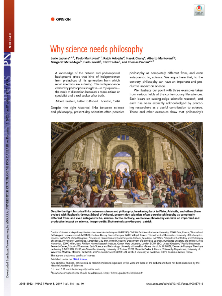 Opinion Why Science Needs Philosophy | PDF