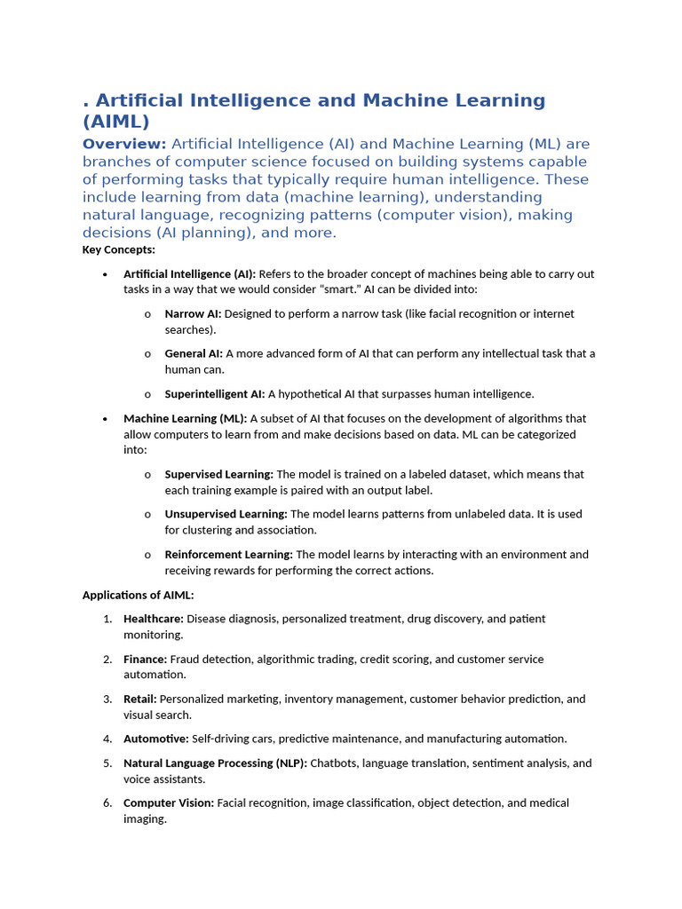 Artificial Intelligence and Machine Learning | PDF