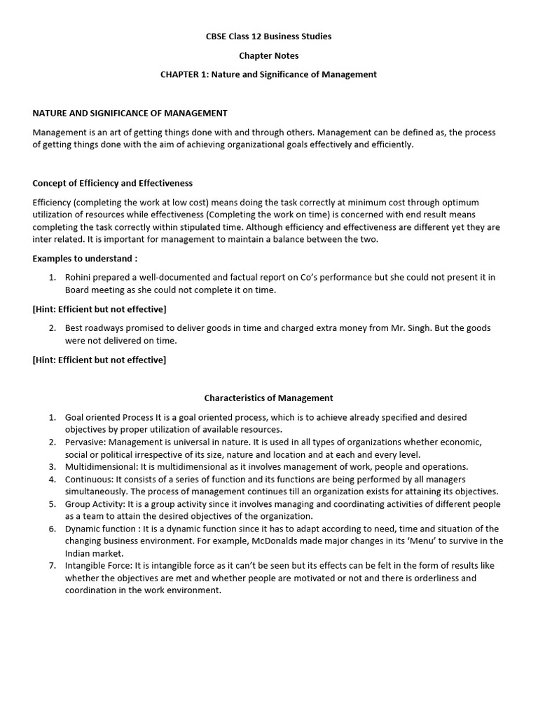 Chapter 01 Notes (BST) | PDF