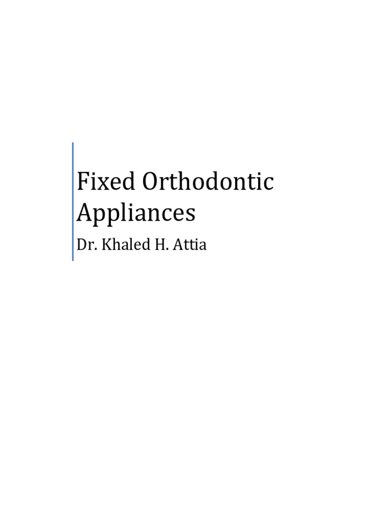 Fixed Appliances | PDF