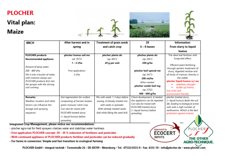 Plocher Vital Plan Maize | PDF