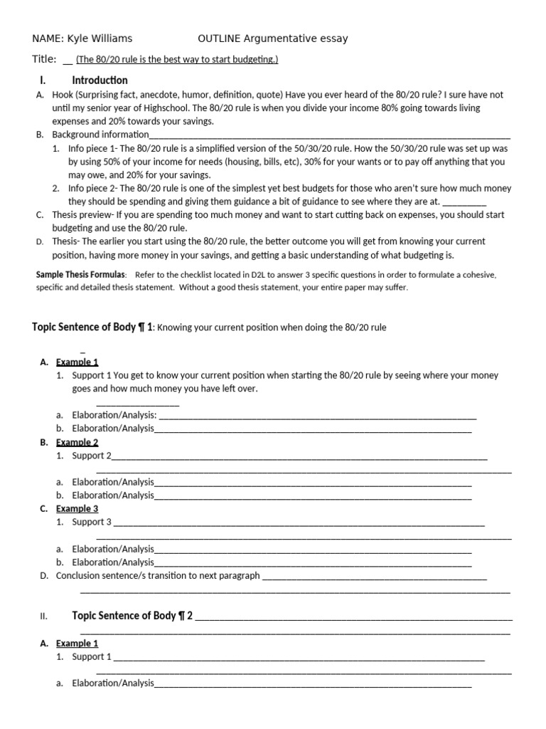 Outline Template | PDF