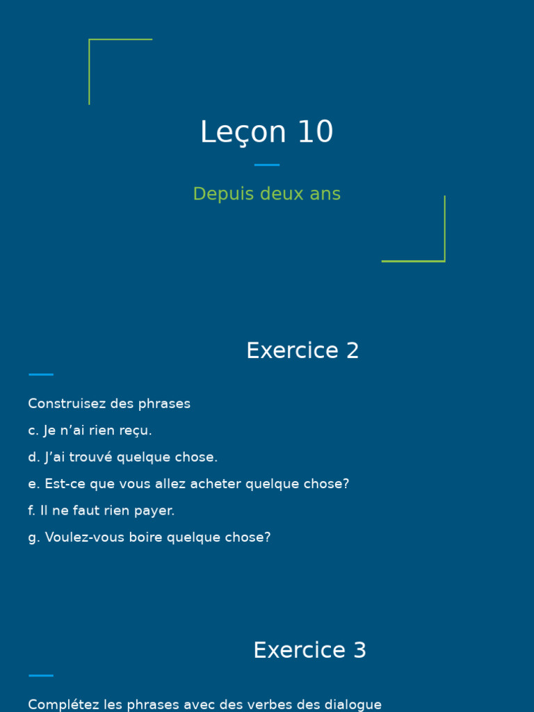 Leçon 10 | PDF