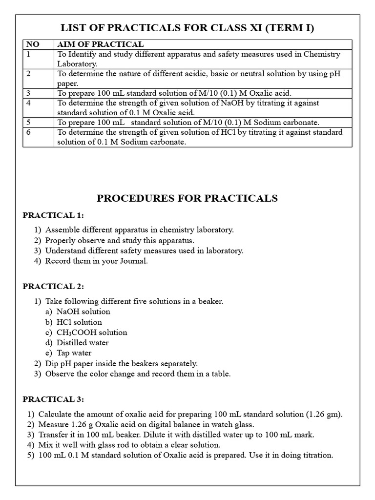 Class - XI Practical Term 1 | PDF